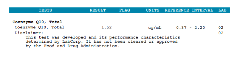 Cholesterol And Cardiac Testing Example Results - Testing.com